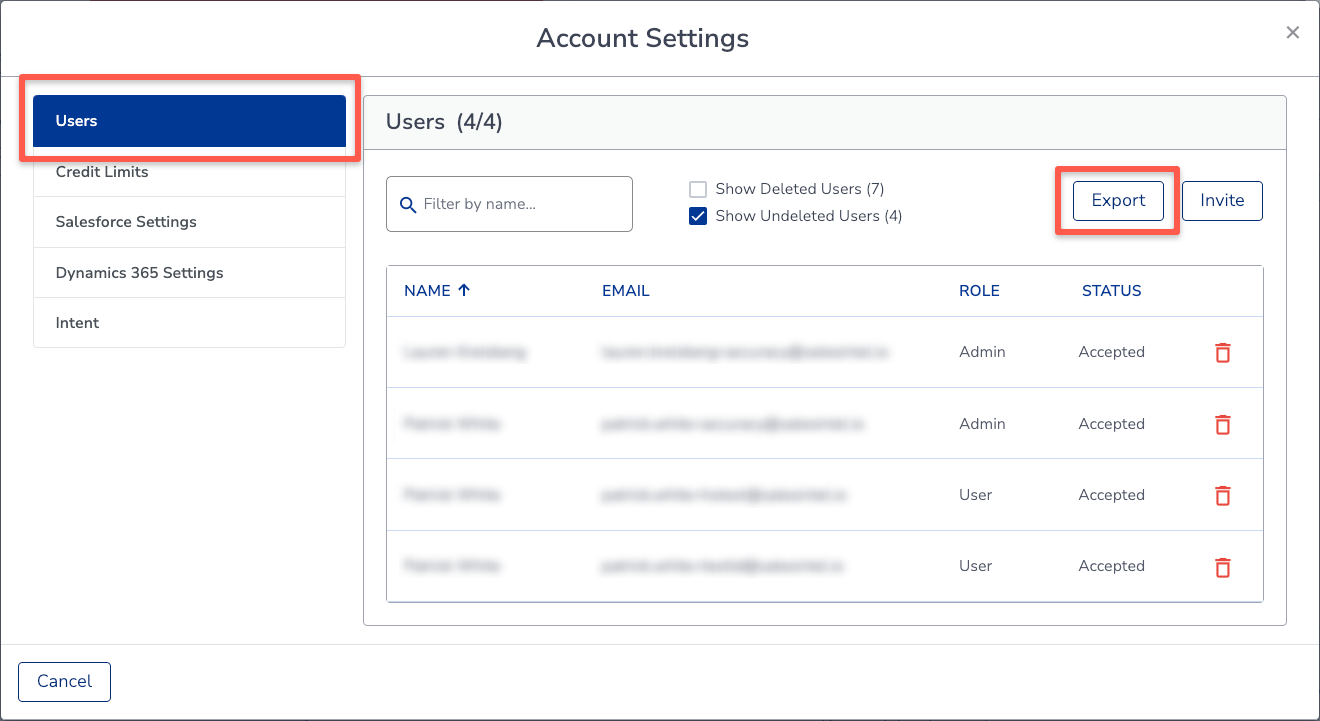 Download a User Usage Report – SalesIntel Support Center